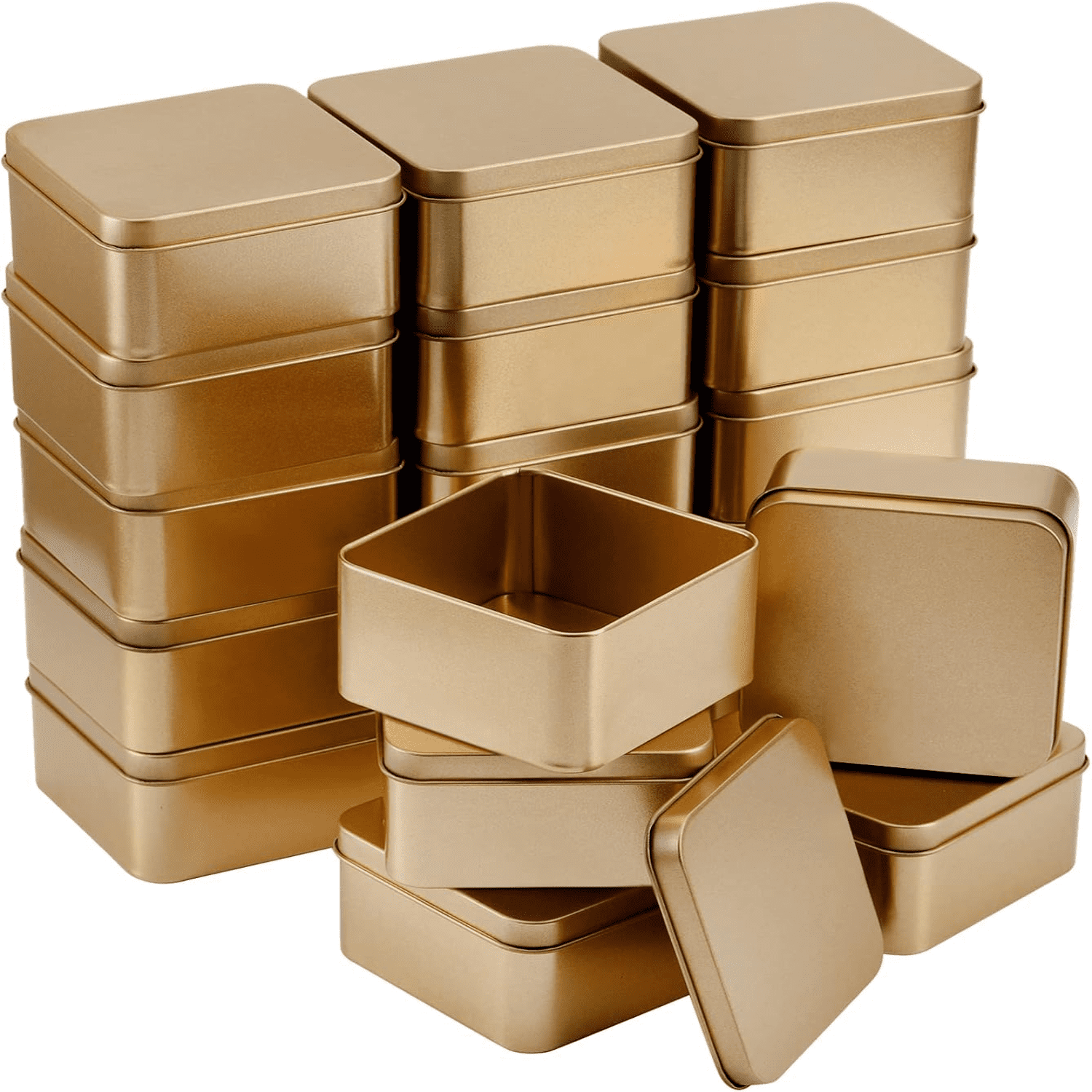 danneibiubiu 20 Pack Tin Boxes with Lids Empty Metal Tins Portable ...
