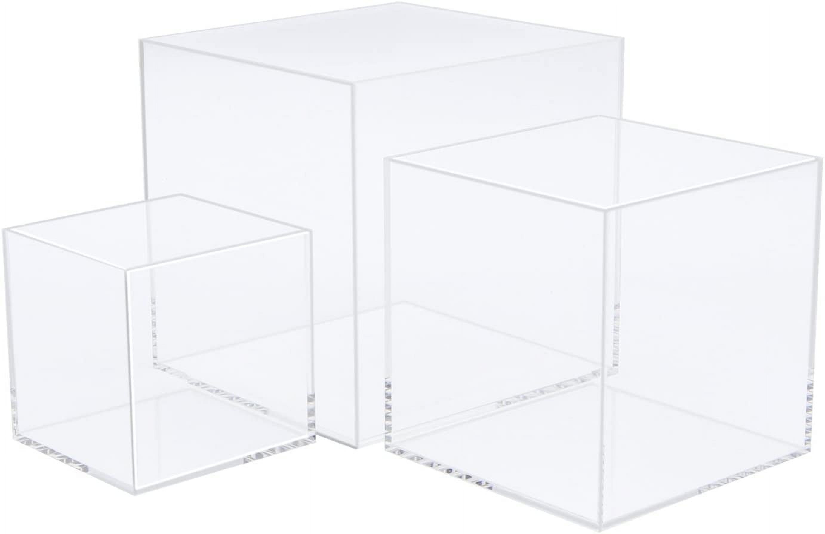 danneibiubiu 3pcs Clear Acrylic Boxes for Display Acrylic Risers ...