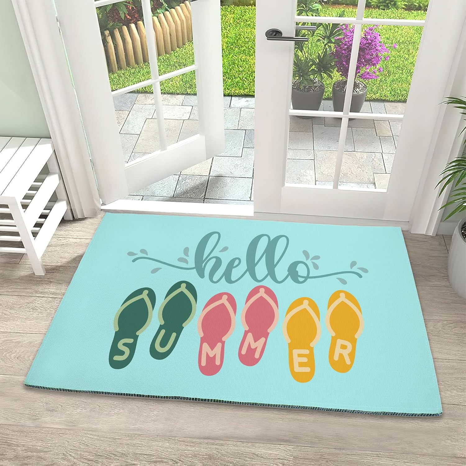 danneibiubiu Cute Frog Door Mat Indoor Outdoor Doormat Entryway Non ...