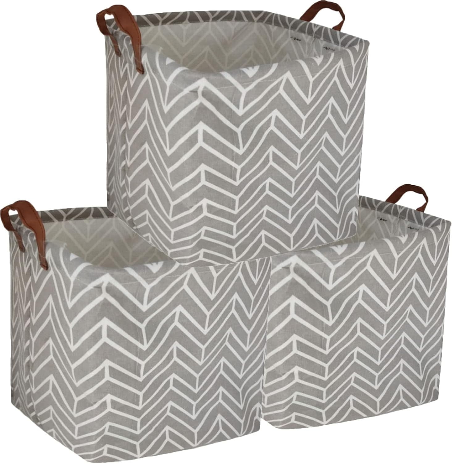 danneibiubiu HCOCM 3PACK Square Storage Bin Cotton Fabric Laundry ...