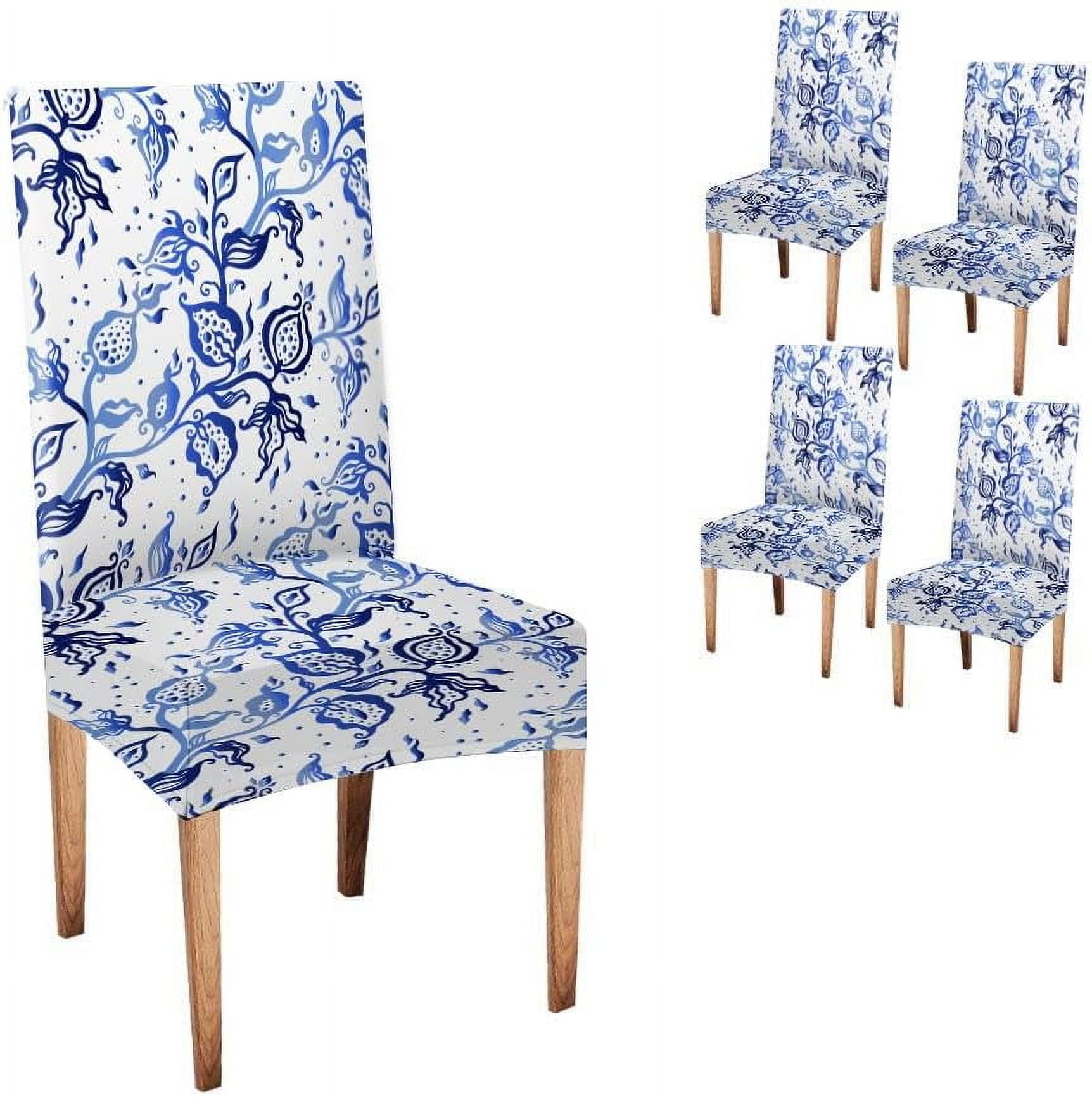 chdqwer Luxury Chair Cover Texture Fabric Pattern Baroque Damask Floral ...