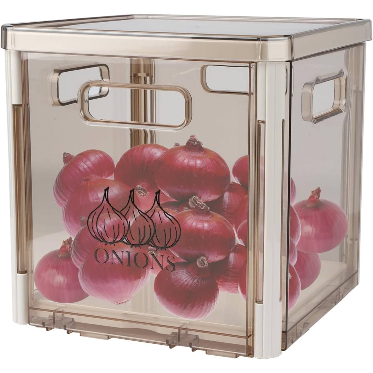 danneibiubiu Potato Storage Bin With Lid and Handle - Stackable ...
