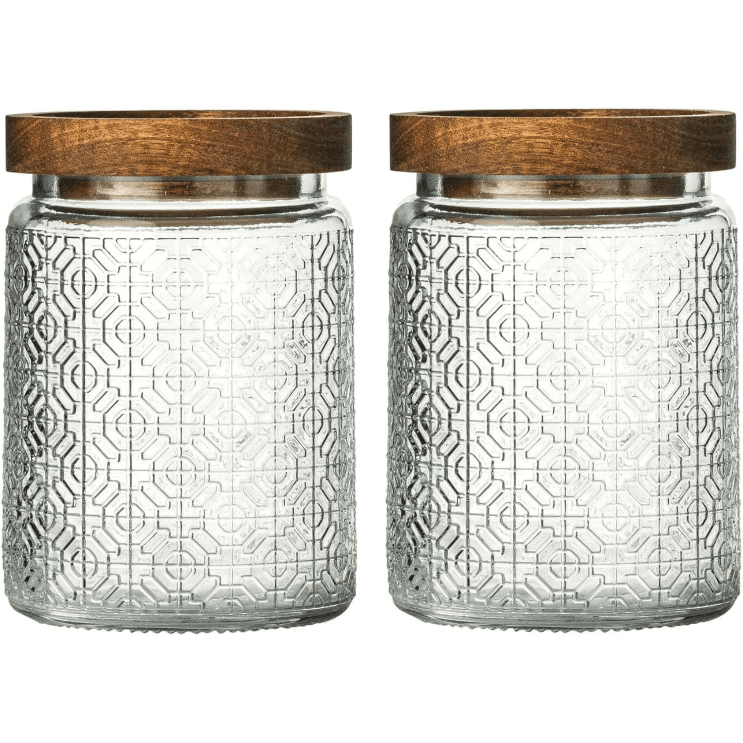 dzyasd Vintage Glass Kitchen Storage Counter Jar & Pantry with Airtight ...