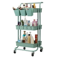 Skinny Slim Storage Cart for Top Space Room, Rolling Narrow Kitchen ...