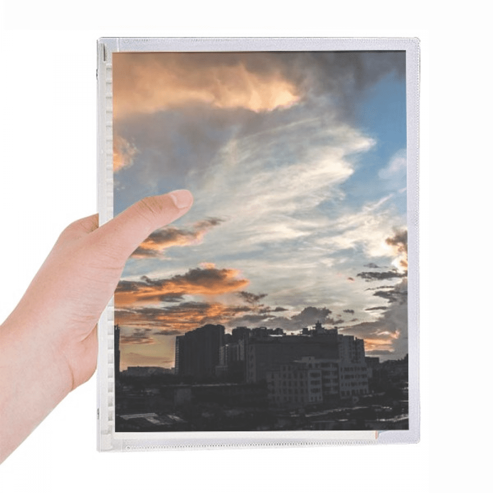 dark blue colorful clouds notebook loose diary refillable journal ...