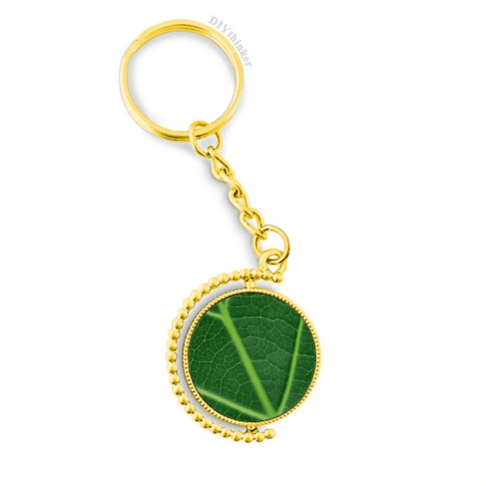 dark green nature illustration pattern metal connector key chain ...