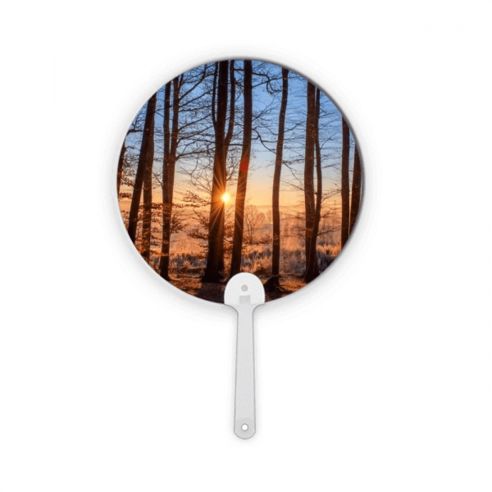 dark ry science nature scenery Plastic Round Handheld Fan Decorations ...