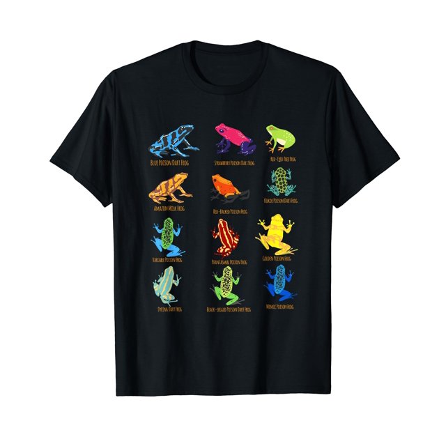 dart Frogs identification chart for Frog Lovers T-Shirt - Walmart.com
