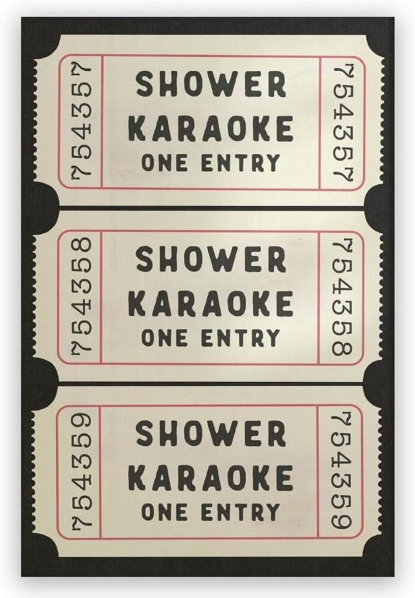dashaibi - Fun Shower Karaoke Ticket Print Bathroom Canvas Poster ...