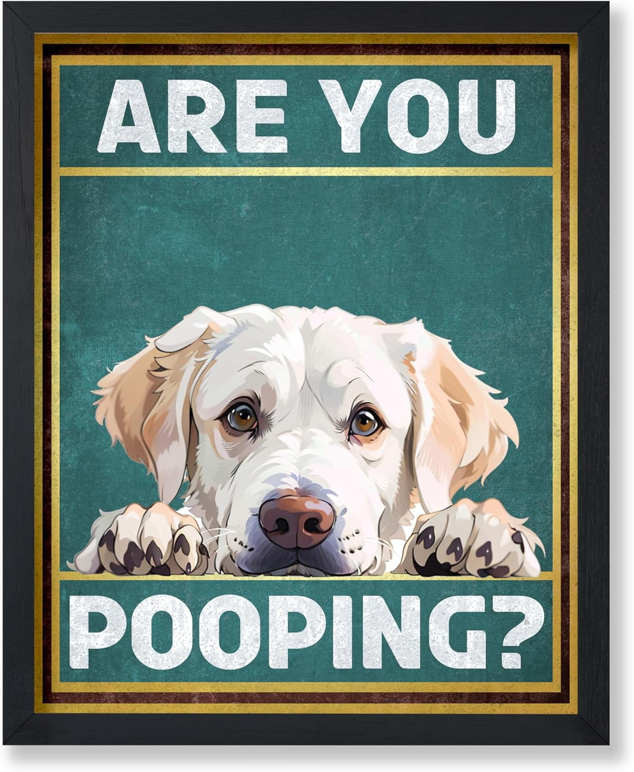 dashauibi-Are You Pooping Poster - Golden Retriever Print - Cute Dog ...