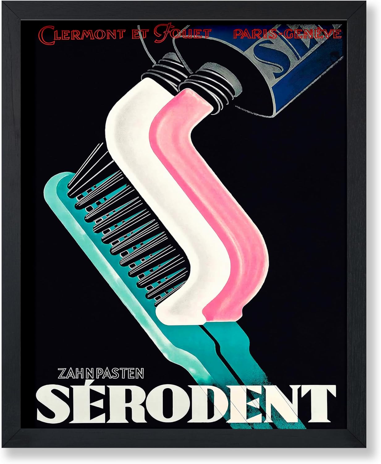 dashauibi-Vintage Serodent Poster - Retro Toothpaste Print - French ...