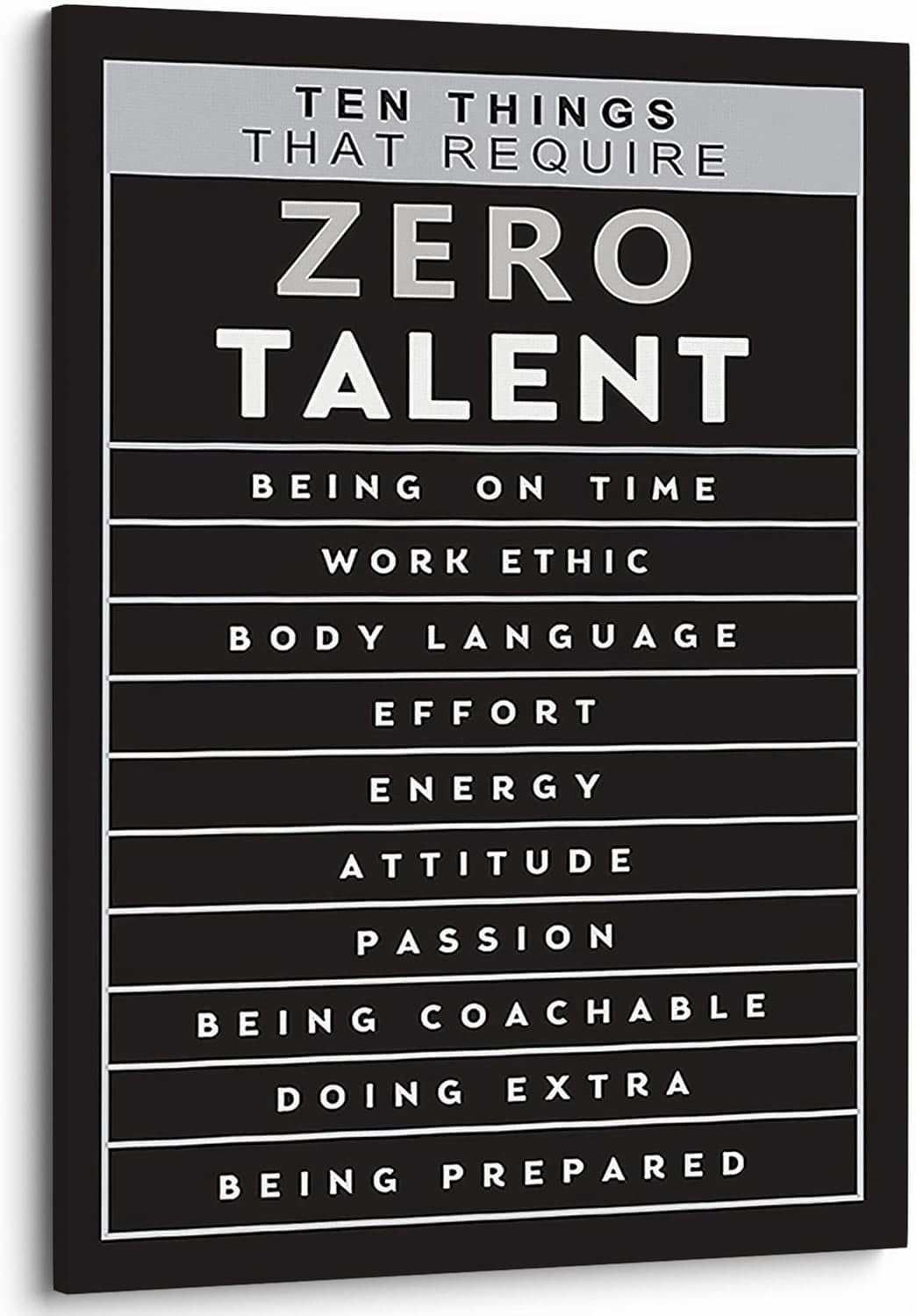 dashuaibi-10 Things That Require Zero Talent Poster Motivational Zero ...