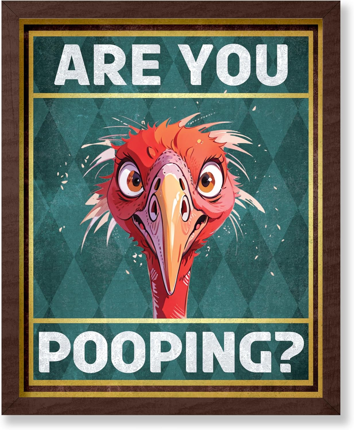dashuaibi-Are You Pooping Poster - Bird Print - Cute Bird Bathroom Wall ...