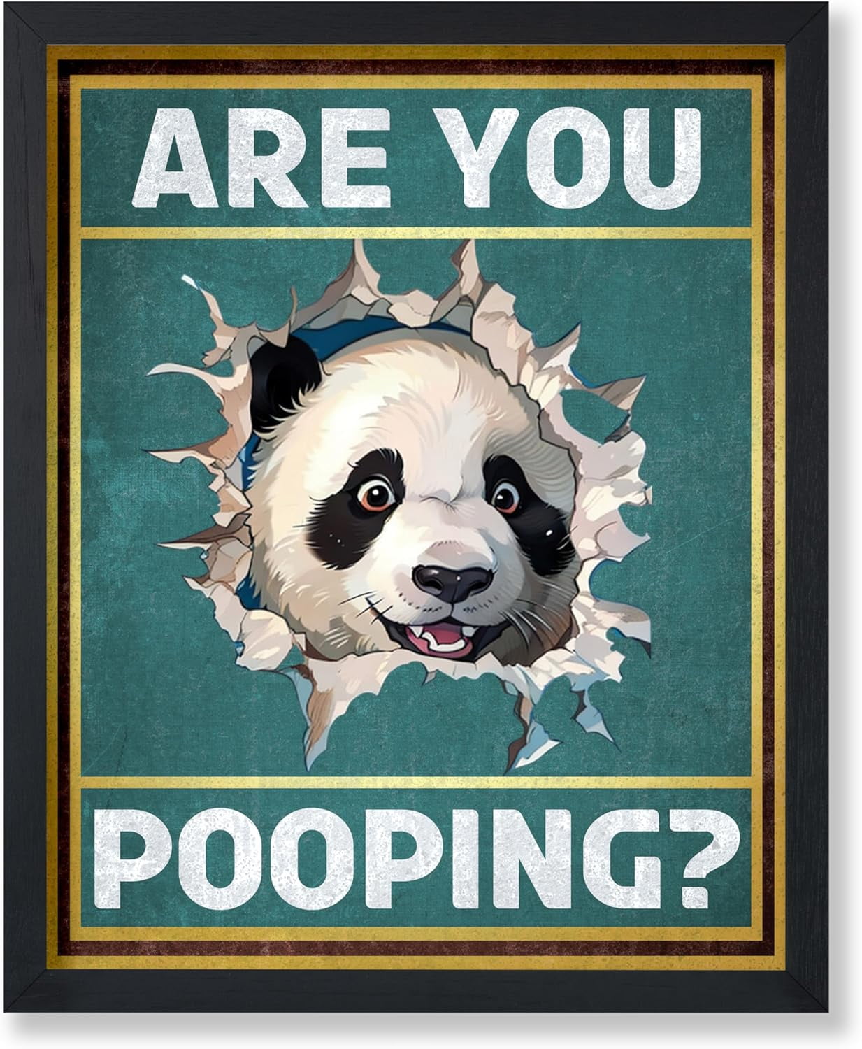 dashuaibi-Are You Pooping Poster - Panda Print - Funny Panda Bathroom ...
