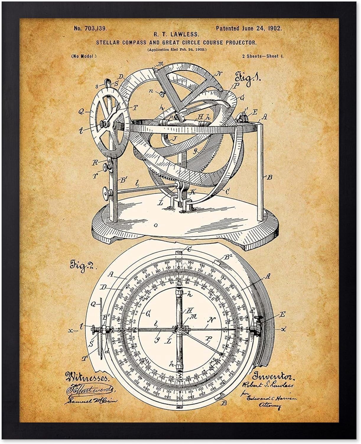 dashuaibi-Astronomy Poster - Nautical Stellar Compass - Vintage Posters ...