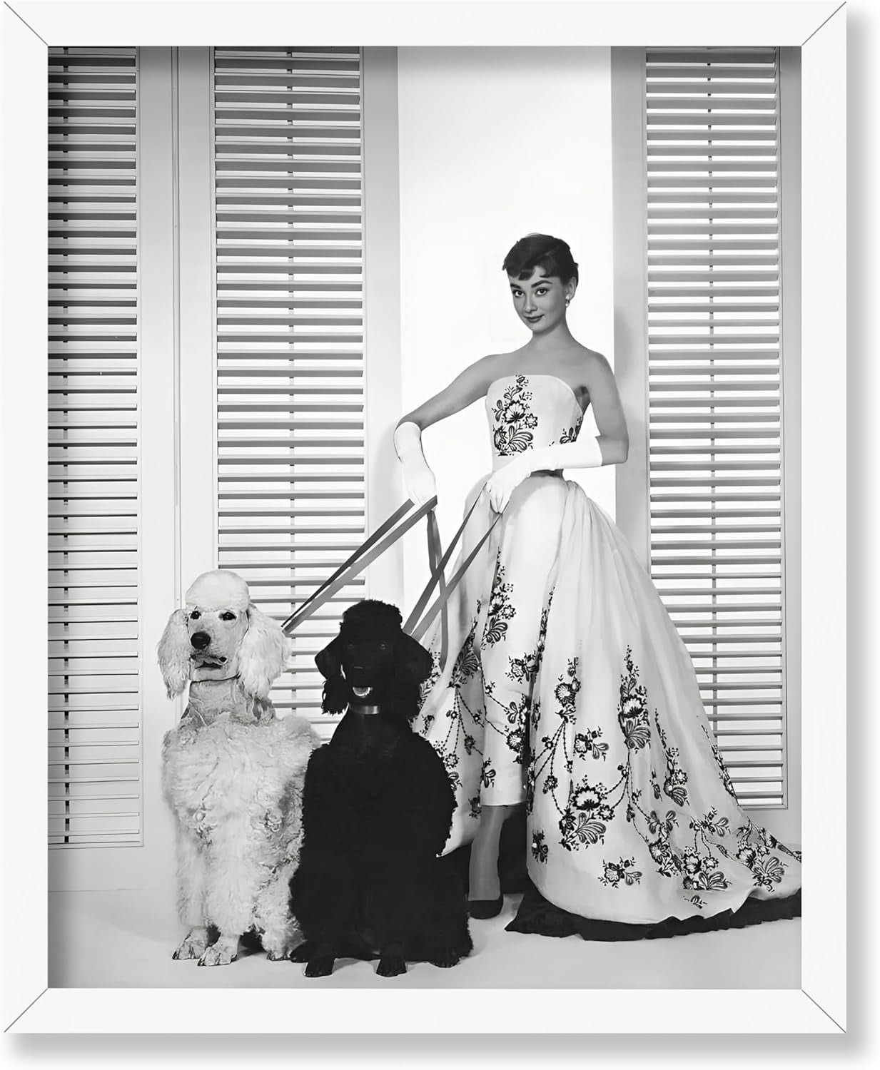 dashuaibi-Audrey Poster - Audrey With Poodles Print - Dog Art ...