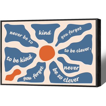 AEFER Blue Motivational Canvas Wall Art Positive Quotes Posters ...