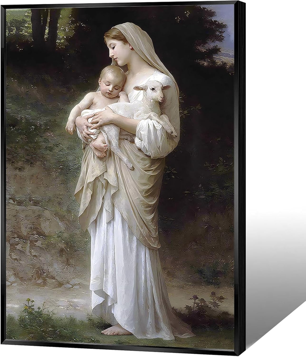 dashuaibi-Bouguereau Madonna With Child And Lamb Retro Background ...