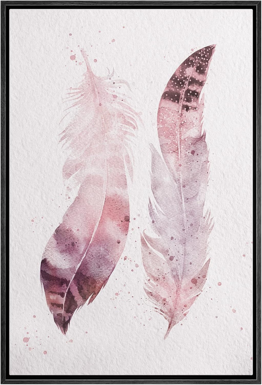 dashuaibi- Canvas Print Wall Art Pink White Watercolor Pastel Bird ...