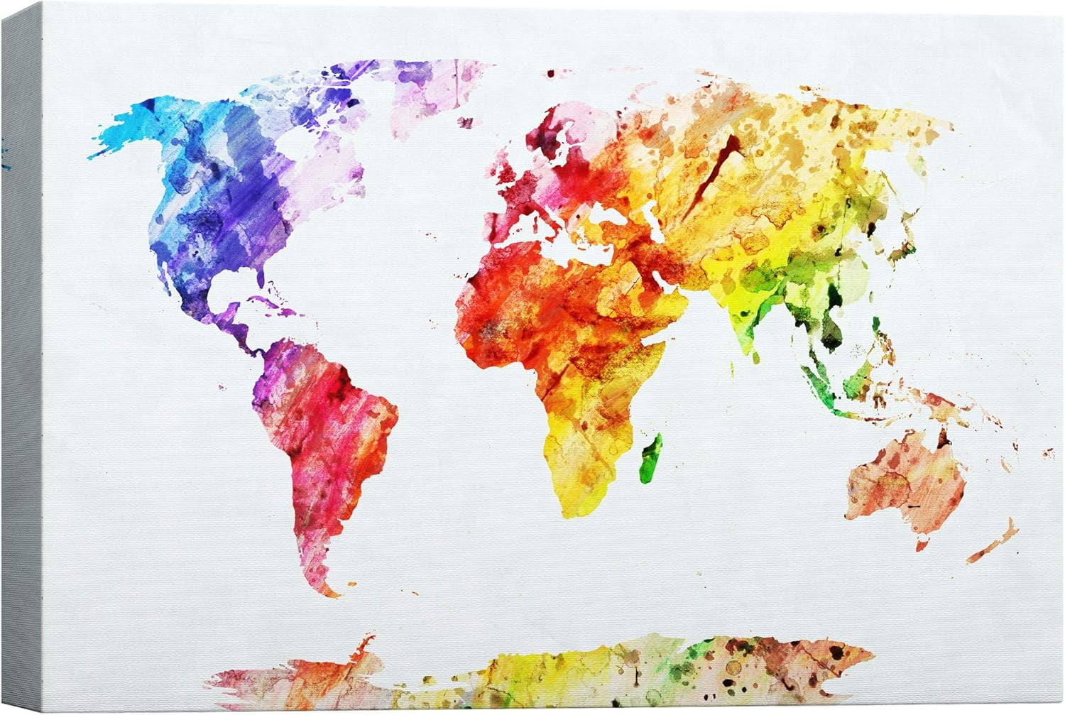 dashuaibi-- Canvas Wall Art - World Map Abstract Art - Poster Giclee ...