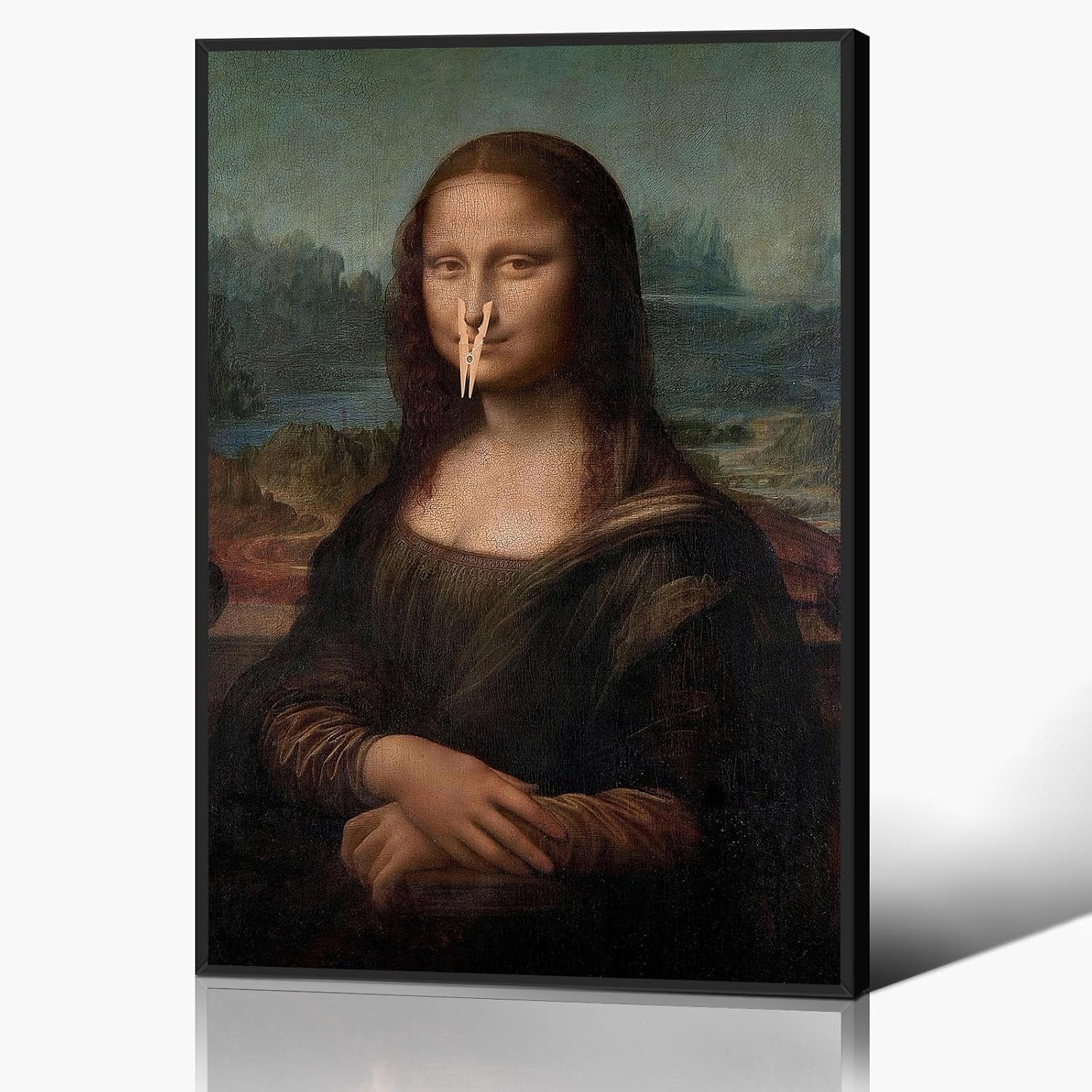 dashuaibi-Classical Mona Lisa Painting Bathroom Canvas Wall Art ...