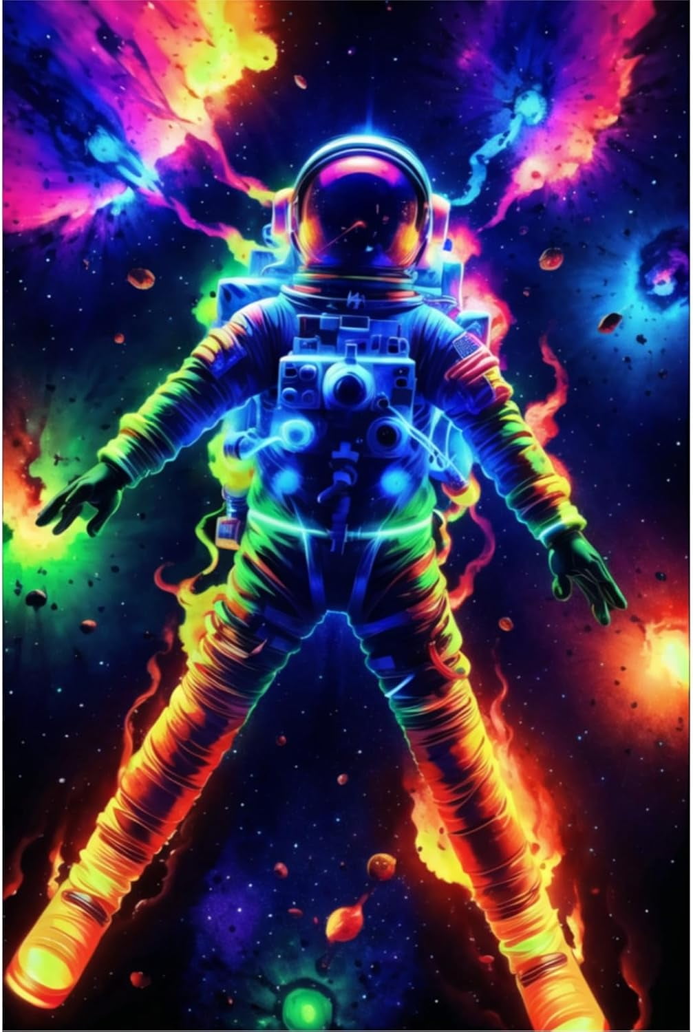 dashuaibi-Colorful Wall Art,Outer Space Room Decor,Astronaut Decor ...