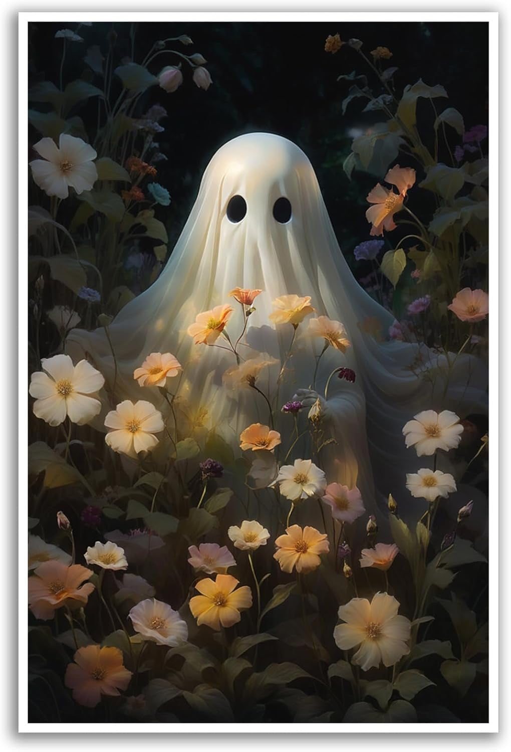 Dashuaibi Dark Academia Wall Art Vintage Halloween Canvas Wall Art