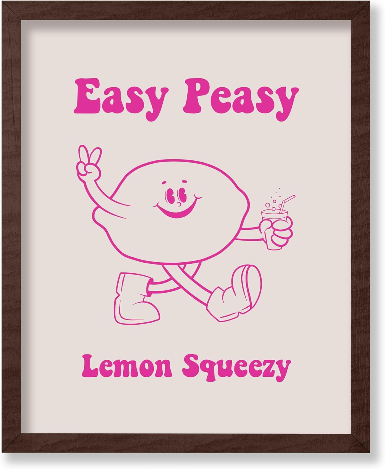 dashuaibi-Easy Peasy Lemon Squeezy Poster - Retro Lemon Print - Citrus ...