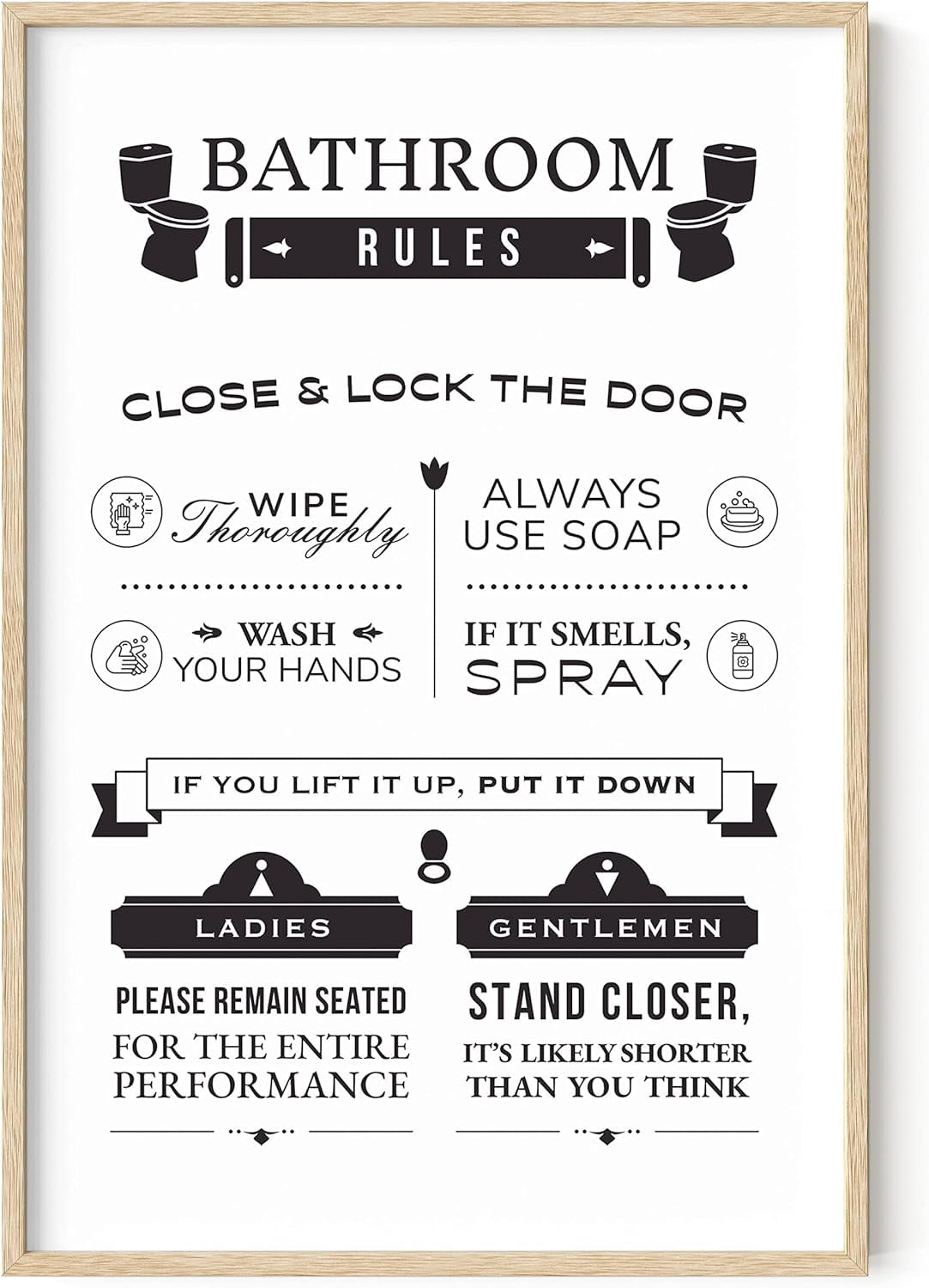 dashuaibi-Funny Bathroom Decor & Bathroom Signs - Funny Bathroom Wall ...