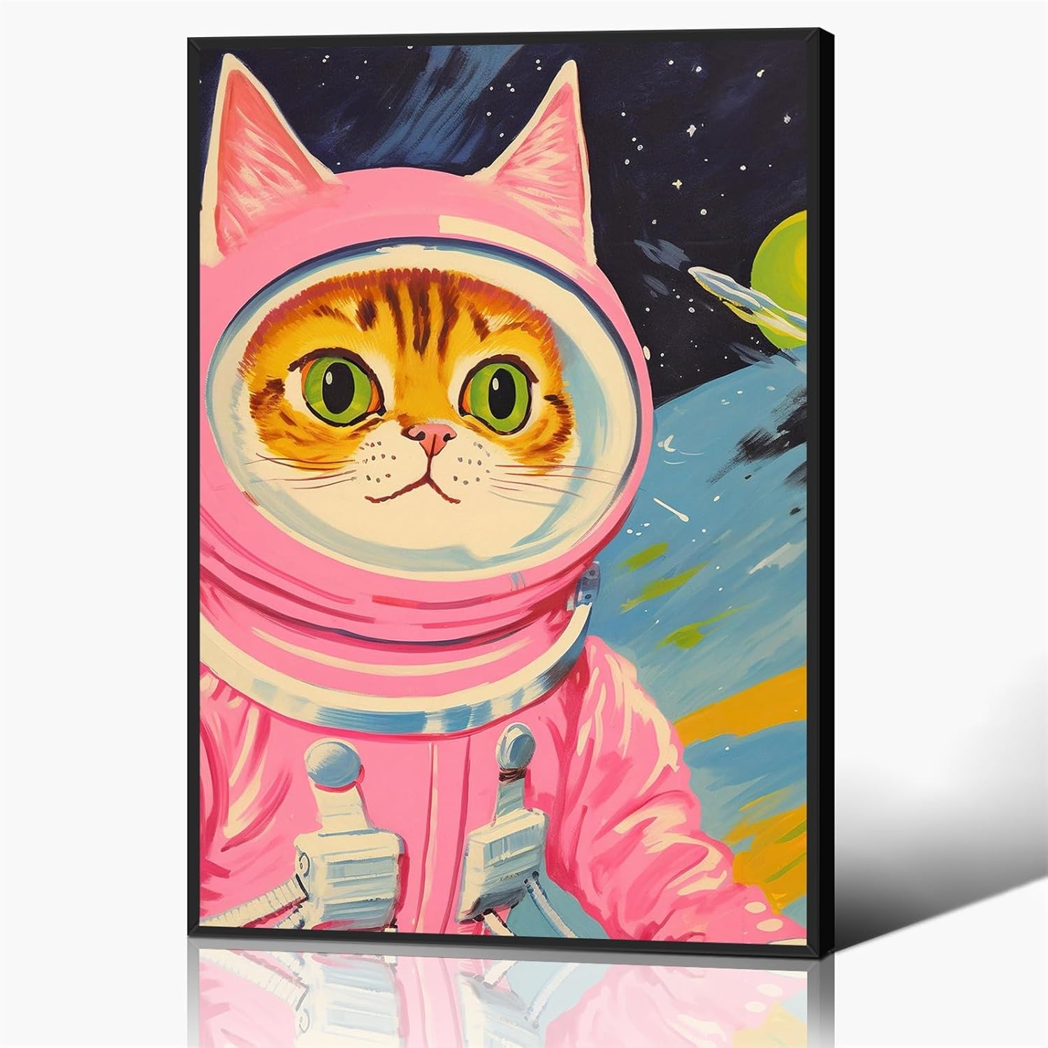 dashuaibi-Funny Cat Astronaut Posters for Kids, Whimsical Cat In Space ...