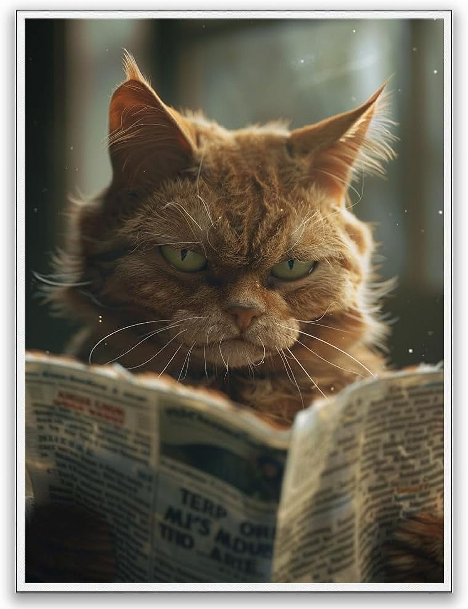 dashuaibi-Funny Cat Poster Art, Angry Cat Aesthetic Wall Art, Retro ...