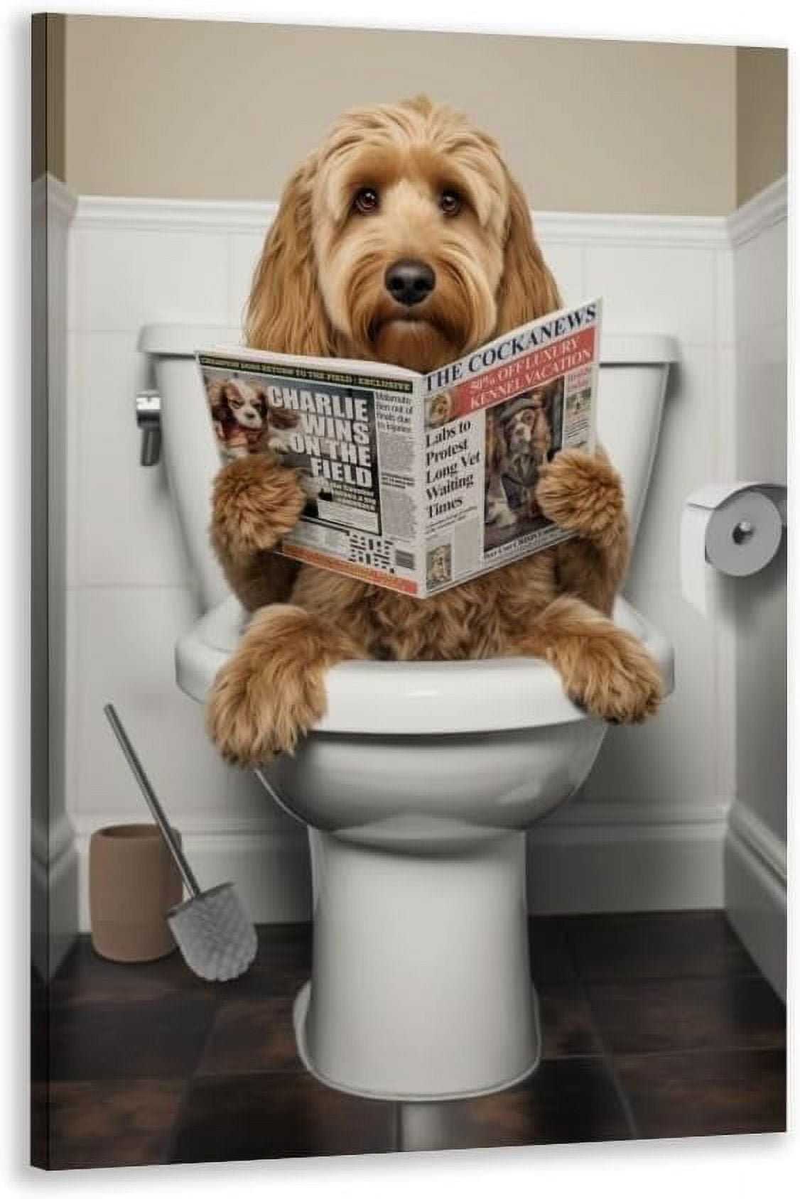dashuaibi-Funny Cockapoo Dog Bathroom Poster - Adorable Cockapoo on the ...