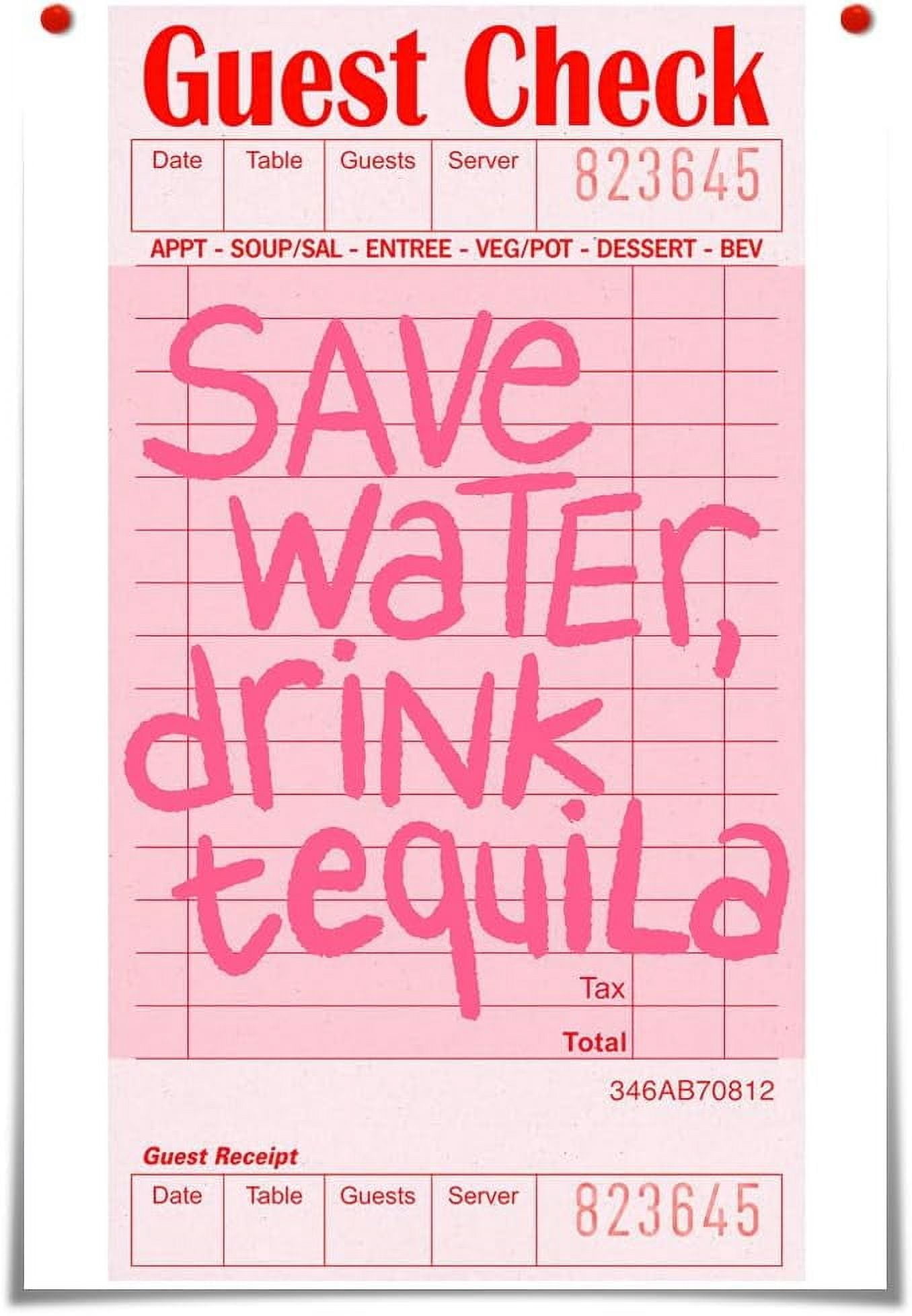 dashuaibi-Funny Pink Guest Check Canvas Wall Art Preppy Funky Vintage ...