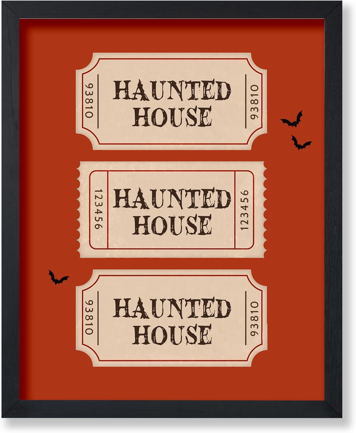 dashuaibi-Haunted House Ticket Poster - Halloween Print - Flying Bats ...