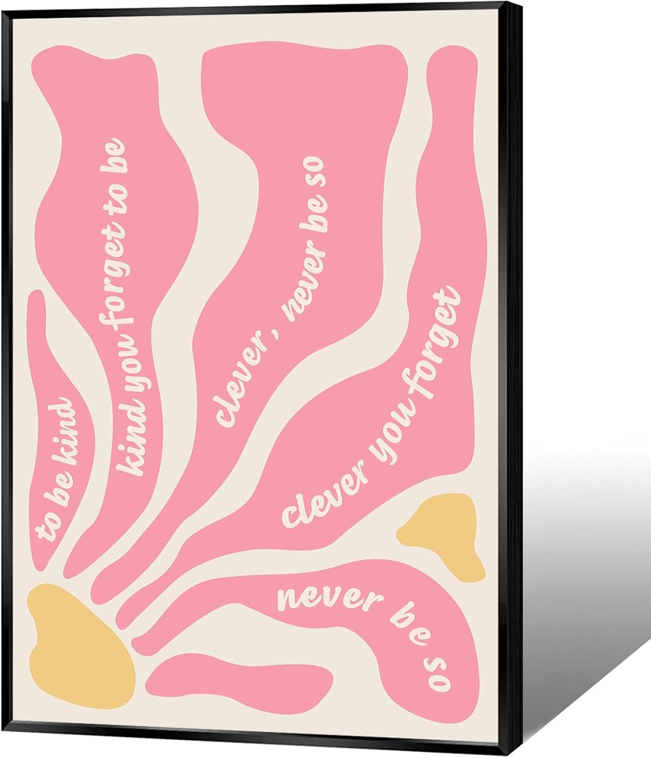 dashuaibi-Inspirational Quote Canvas Wall Art Pink To Be Kind Posters ...