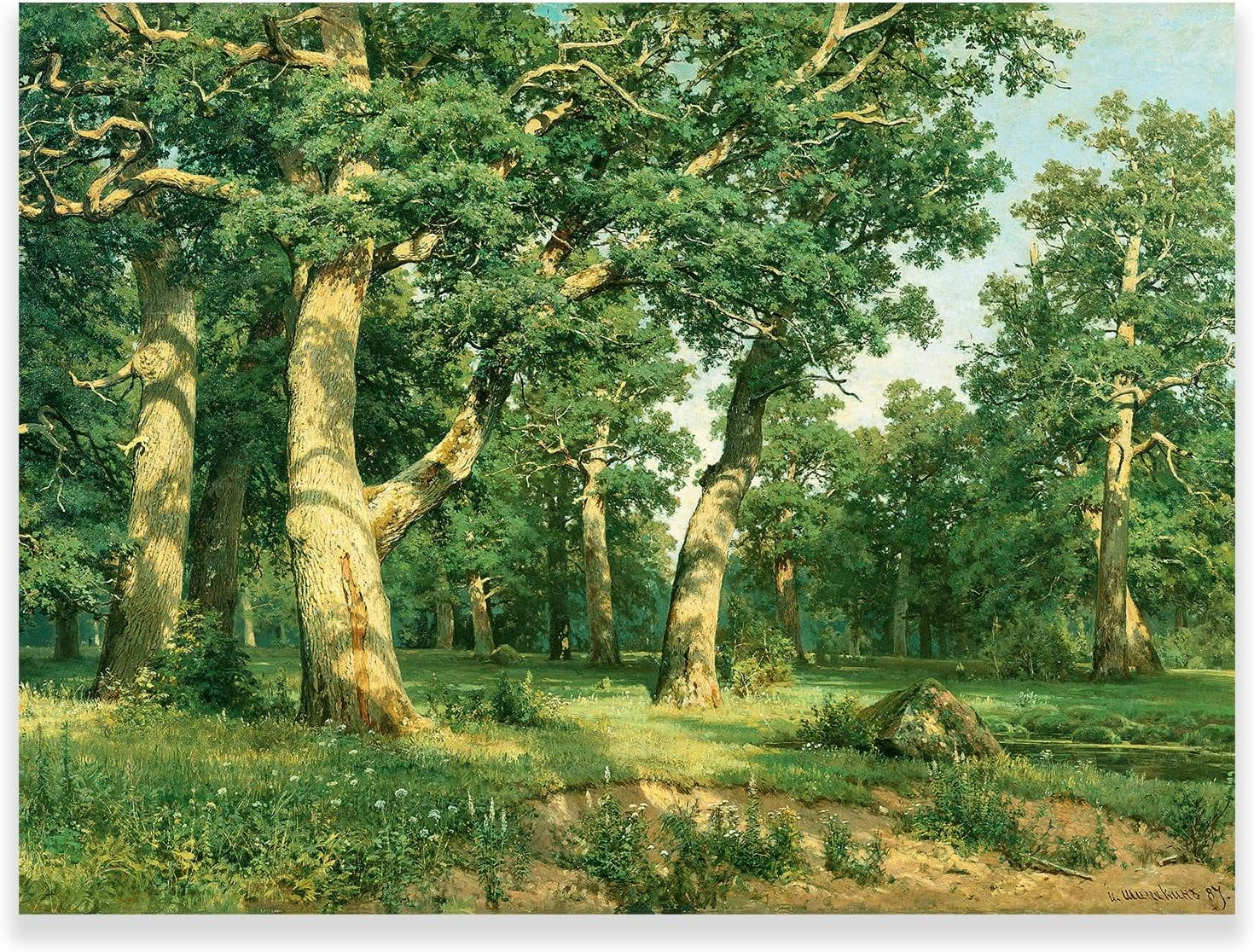 dashuaibi-Ivan Shishkin Canvas Prints - Landscape Trees Oak Grove ...