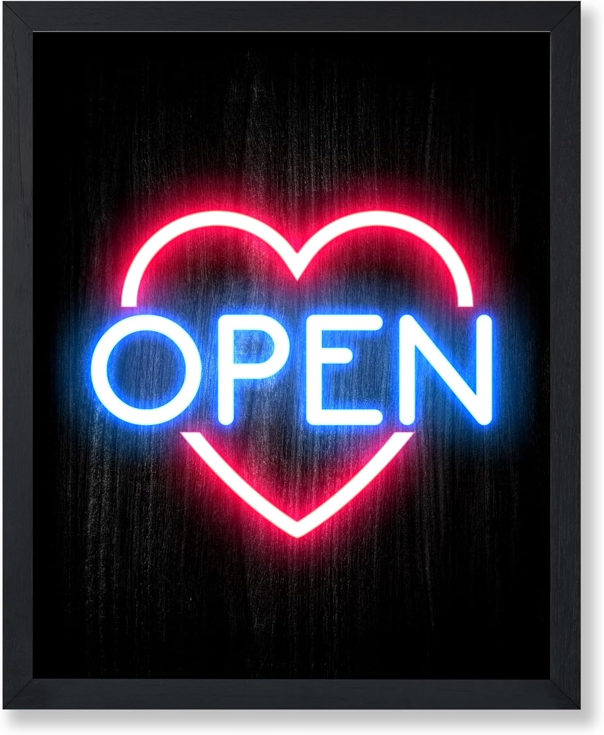 dashuaibi-Neon Open Sign Poster - Neon Heart Print - Trendy Art ...