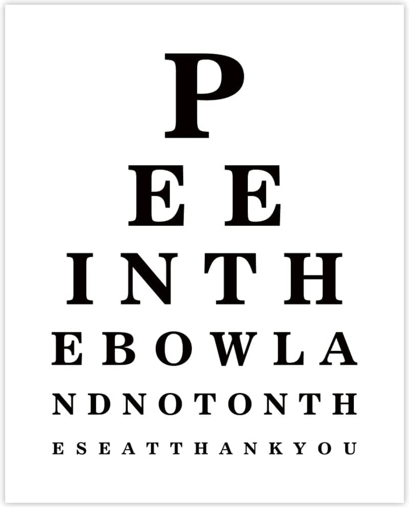 dashuaibi-Pee In The Bowl And Not On The Seat Thank You Wall Art Prints ...