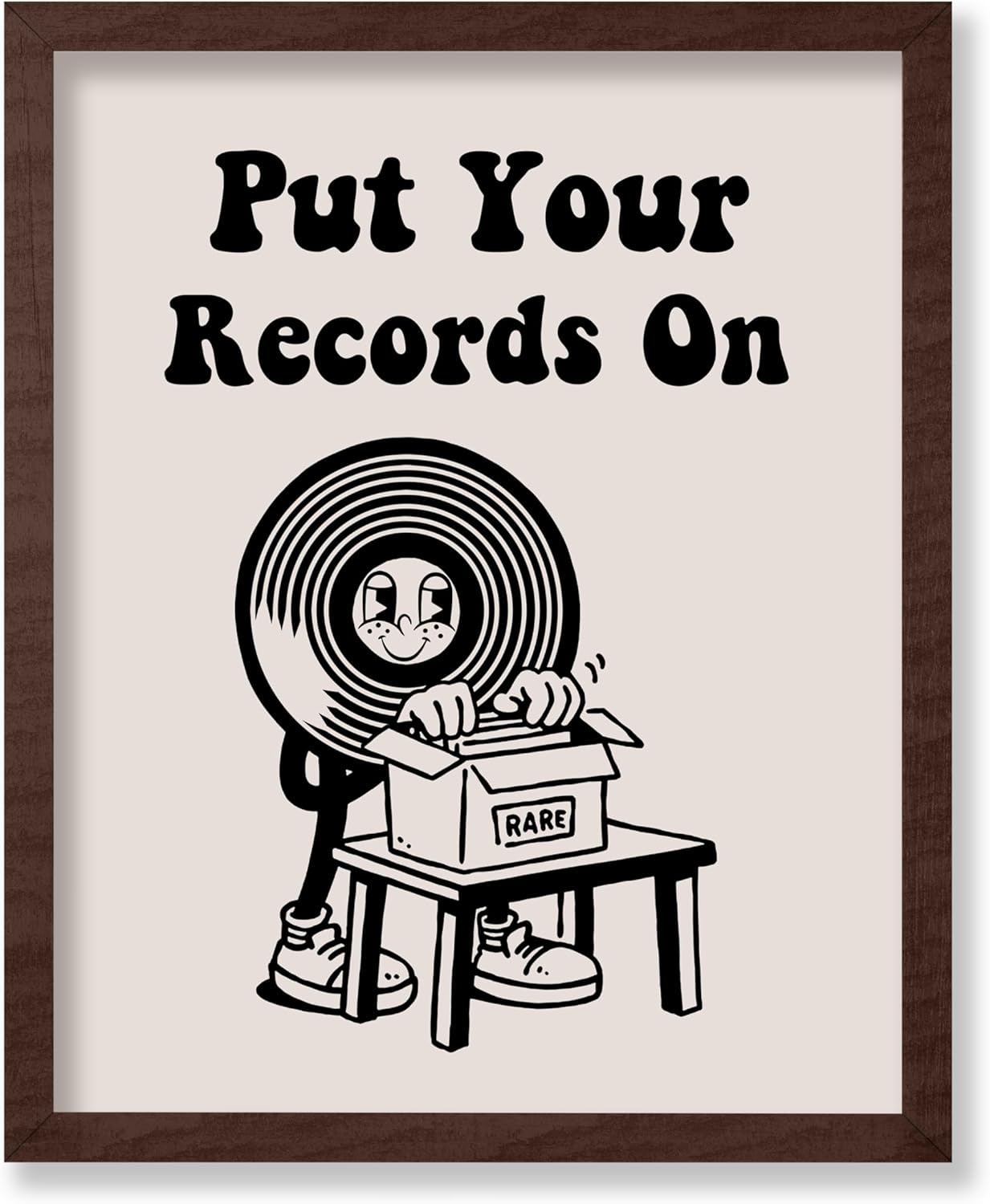 dashuaibi-Put Your Records On Poster - Retro Vinyl Record Print - Music ...