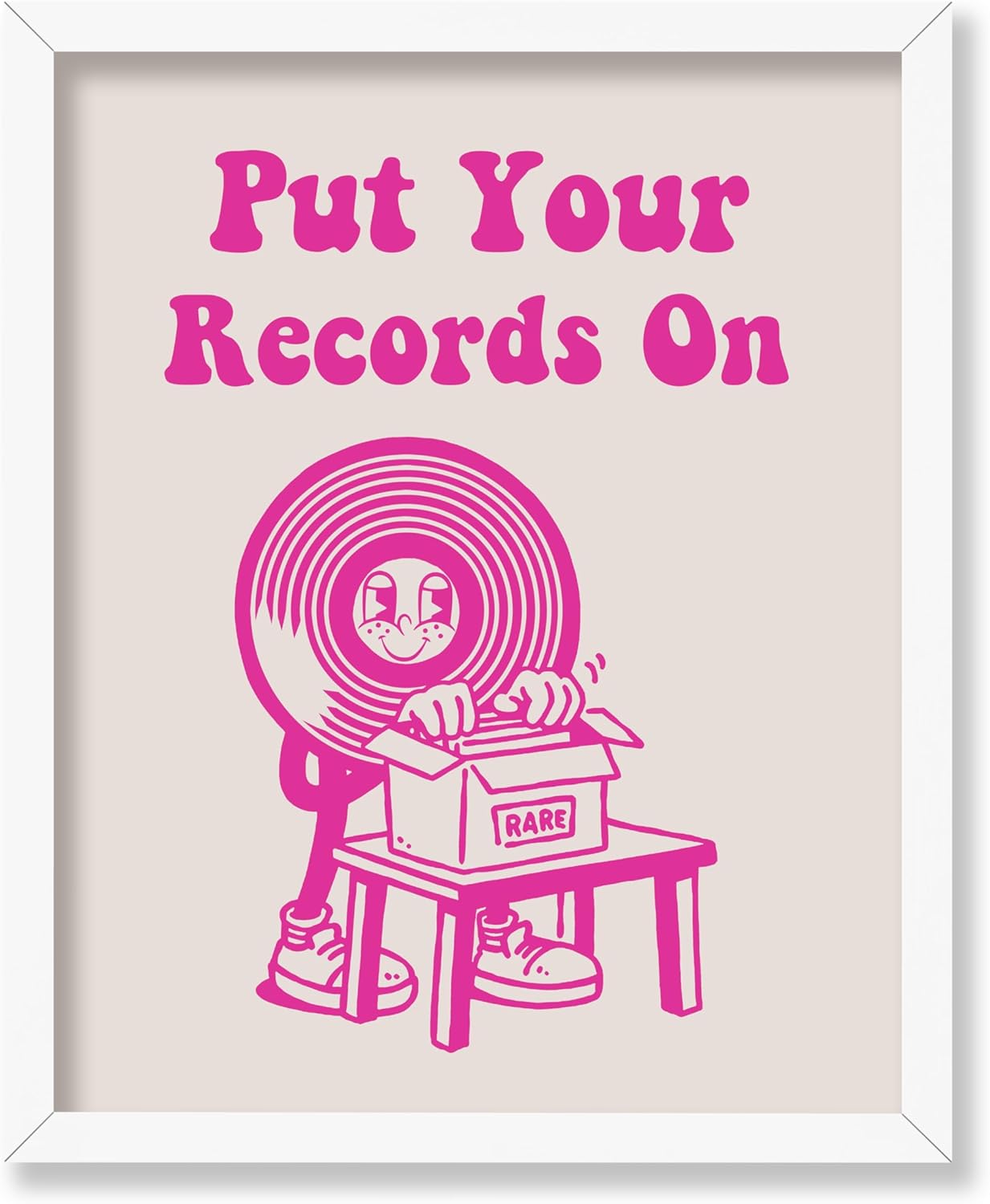 dashuaibi-Put Your Records On Poster - Retro Vinyl Record Print - Music ...