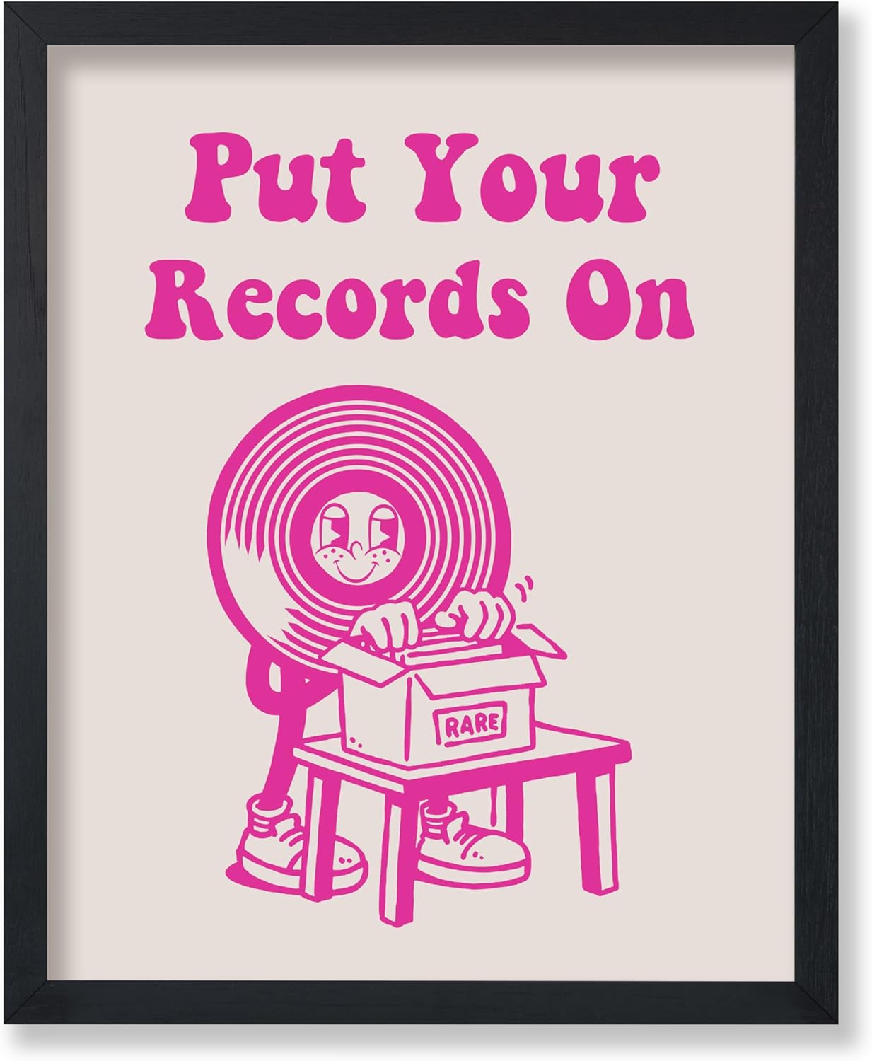 dashuaibi-Put Your Records On Poster - Retro Vinyl Record Print - Music ...
