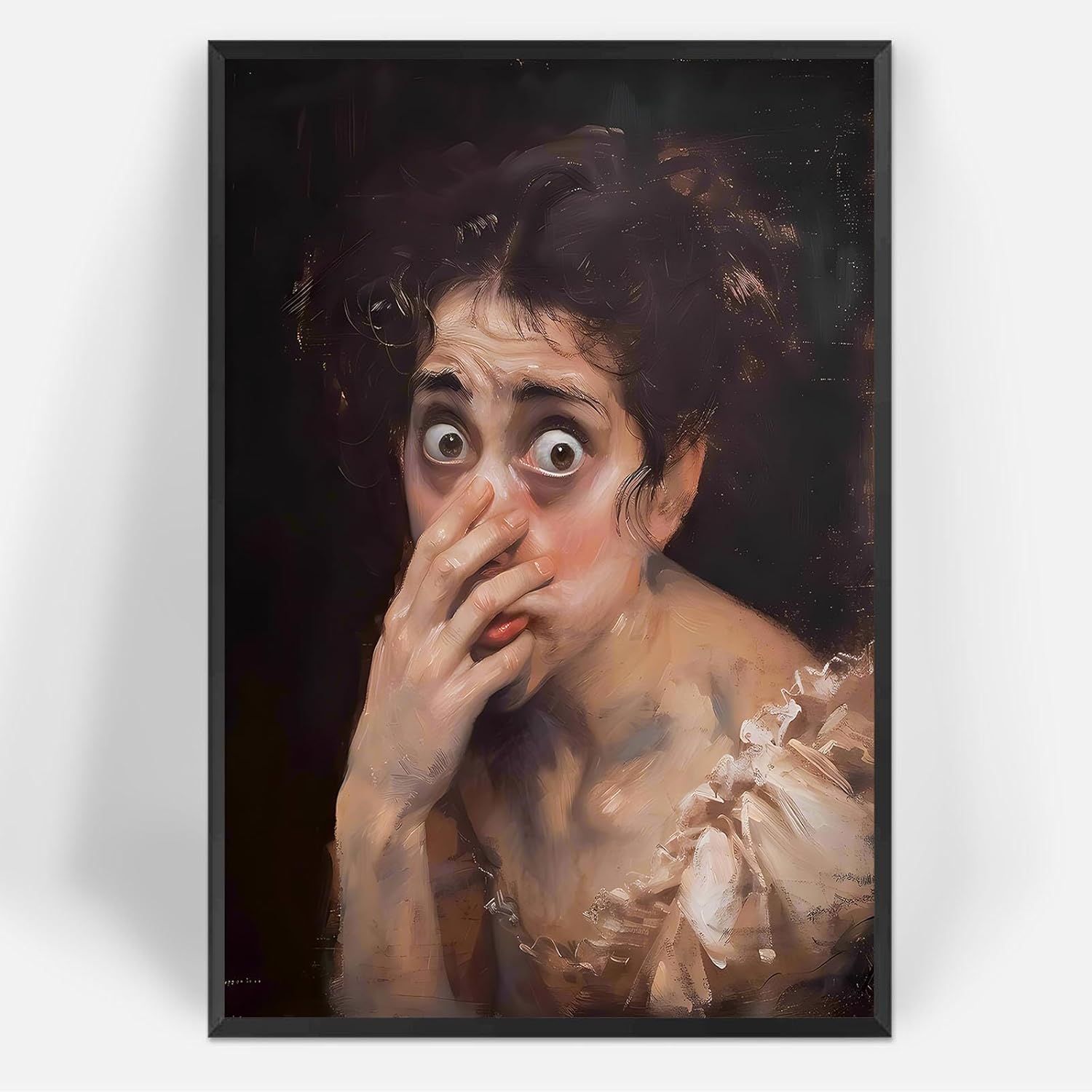 dashuaibi-Retro Stinky Bathroom Art Poster Funny Woman Big Eyes ...