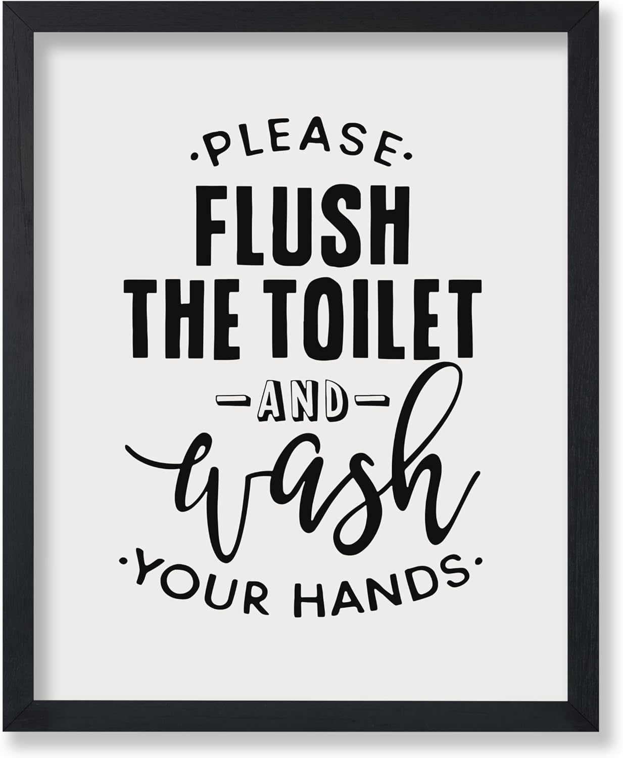 dashuaibi-Typography Poster - Retro Minimalist Print - Flush the Toilet ...