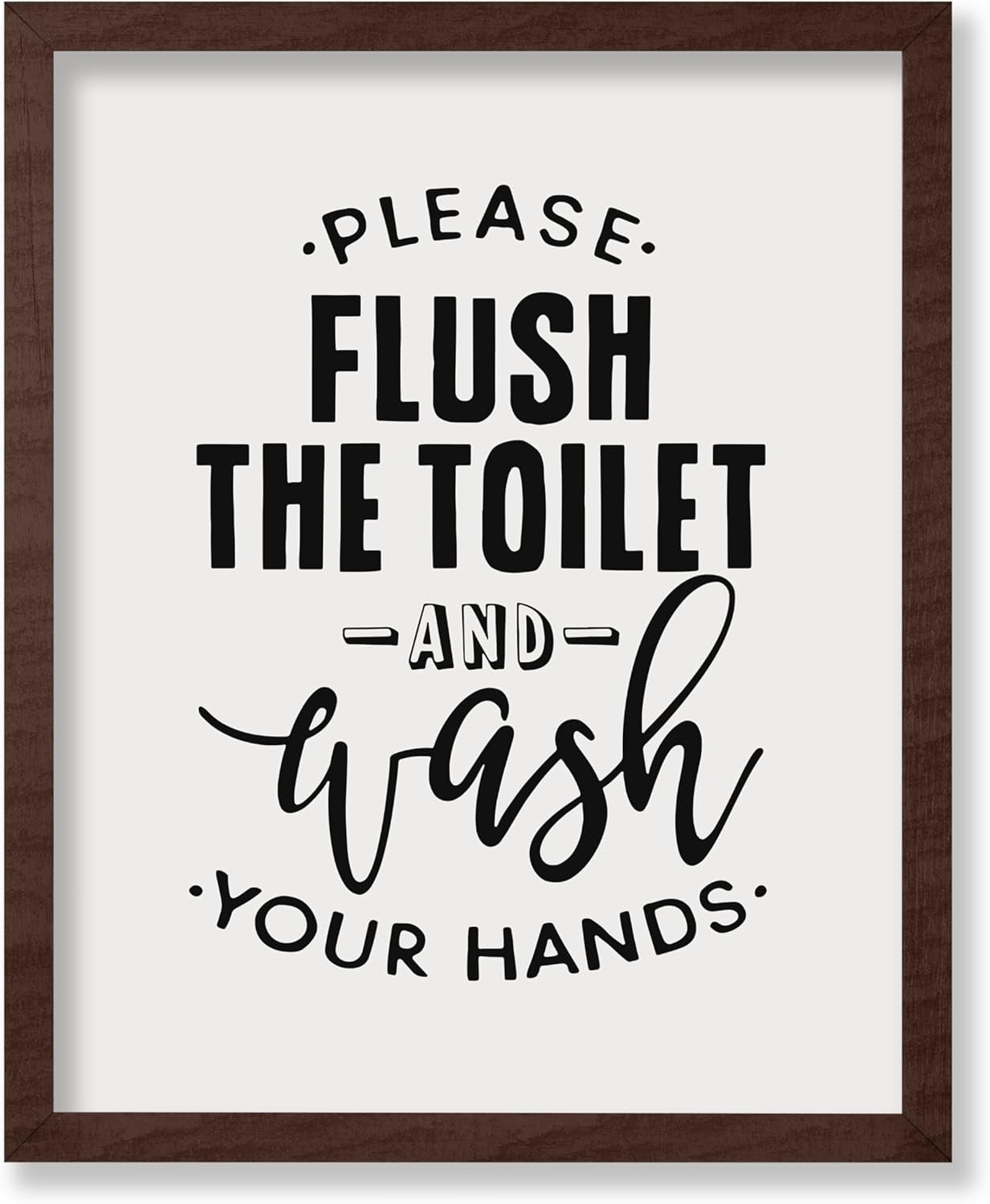 dashuaibi-Typography Poster - Retro Minimalist Print - Flush the Toilet ...