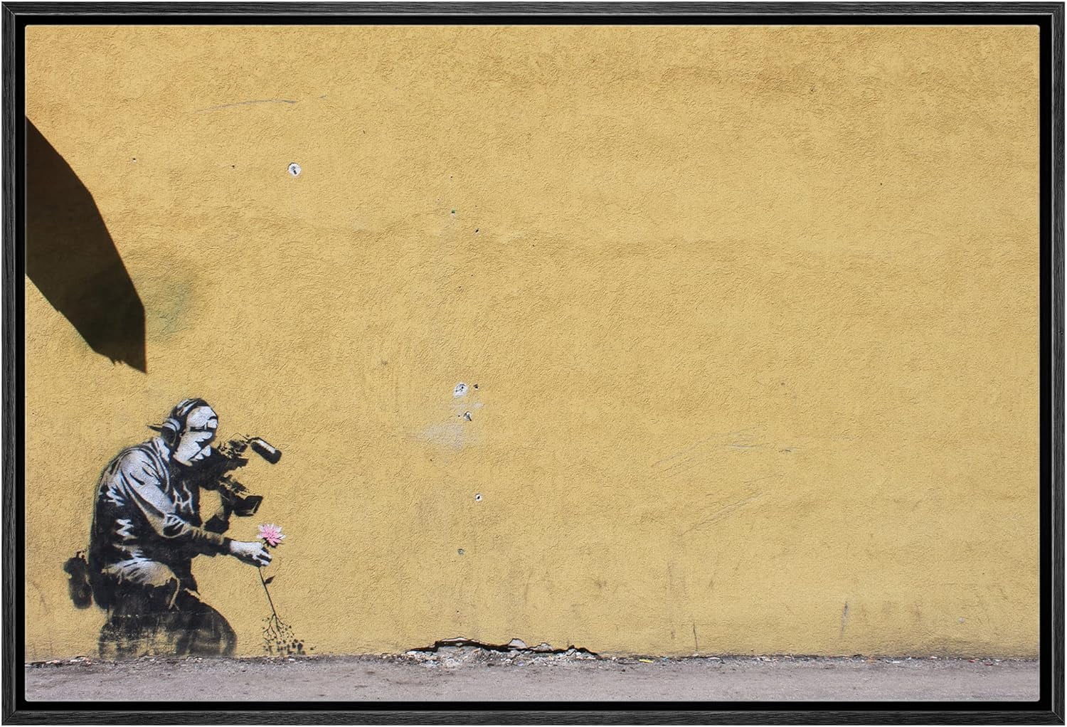 dashuaibi-Unframe Canvas Print Wall Art Banksy Camera Mean Pulls Pink ...