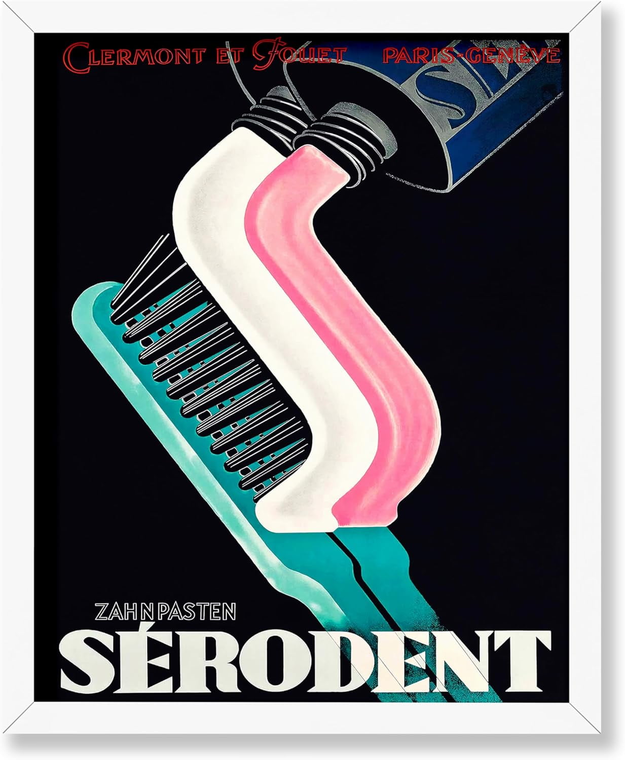 dashuaibi-Vintage Serodent Poster - Retro Toothpaste Print - French ...