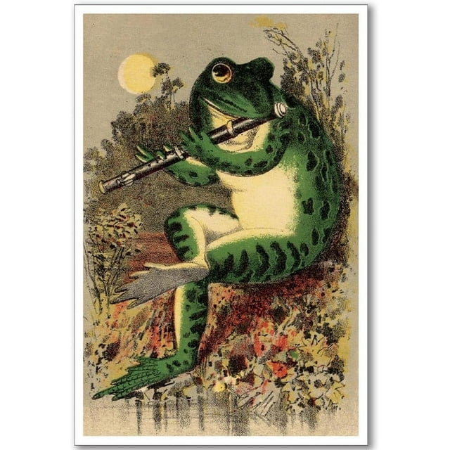 dashuaibi-Vintage Wall Art Frog Poster Canvas Wall Art Aesthetic Frog ...