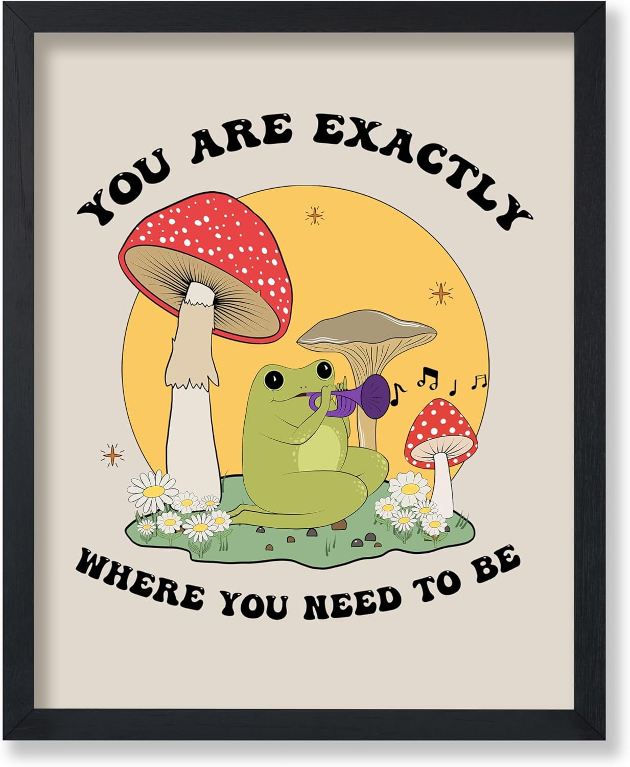 dashuaibi-You Are Exactly Where You Need To Be Poster - Retro Frog ...