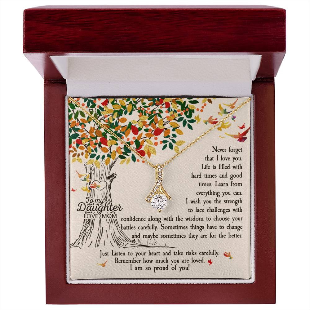 To my daughter necklace - Never forget how much I love you - Gift for ...