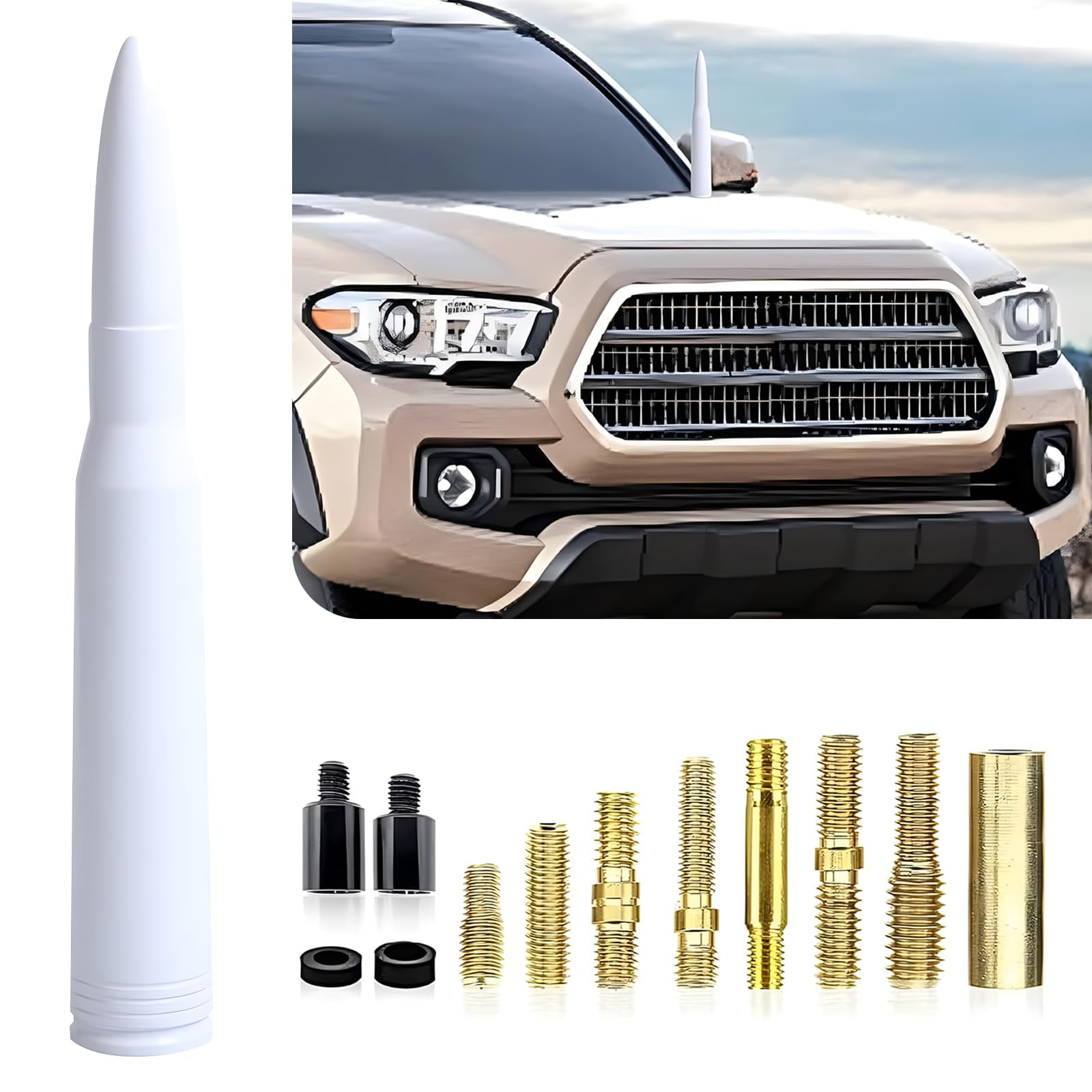 dawfall 1 PC Bullet Car Antenna Replacement, Anti-Theft Shockproof ...